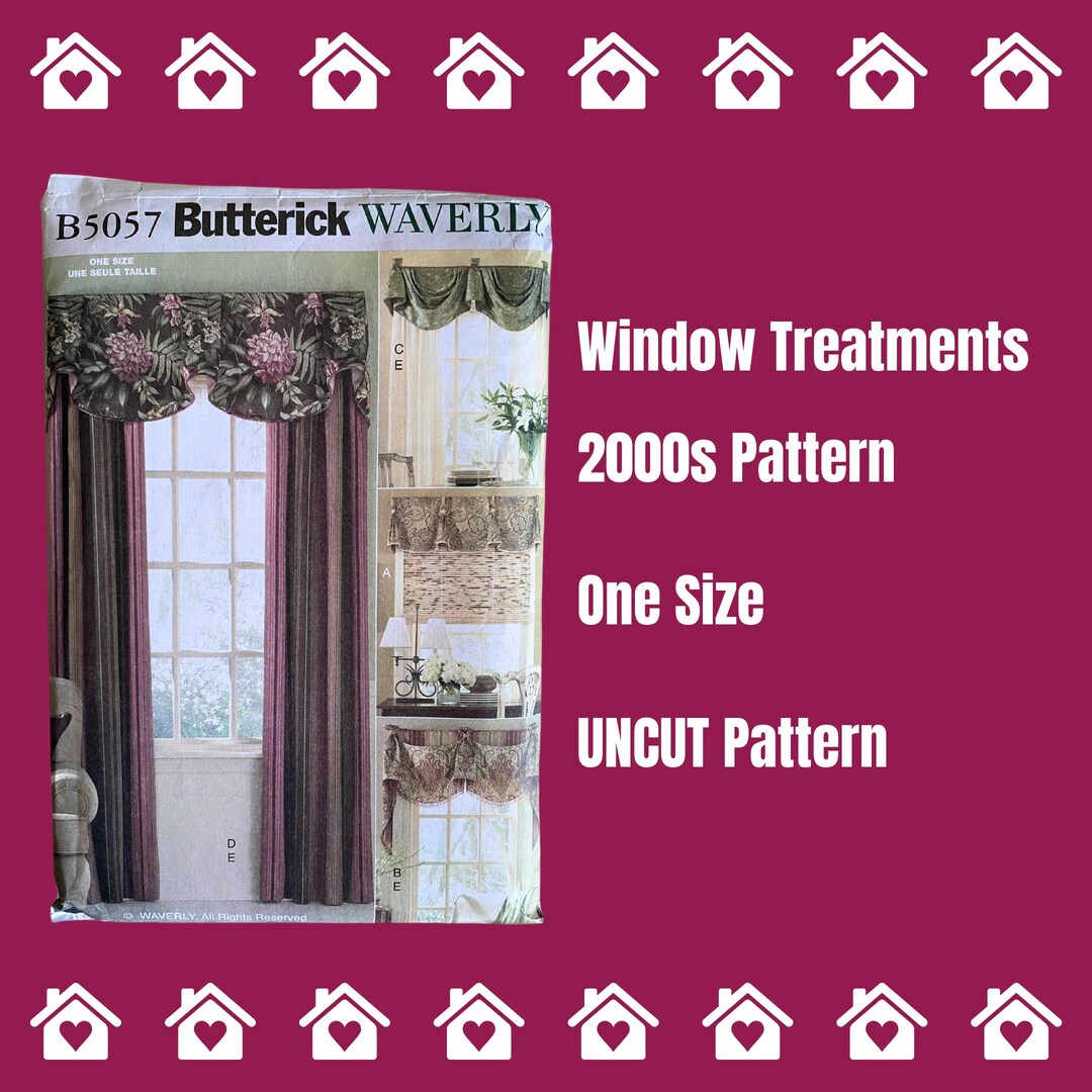 Butterick B5057, Waverly Sewing Pattern, Window Treatments, Valance ...
