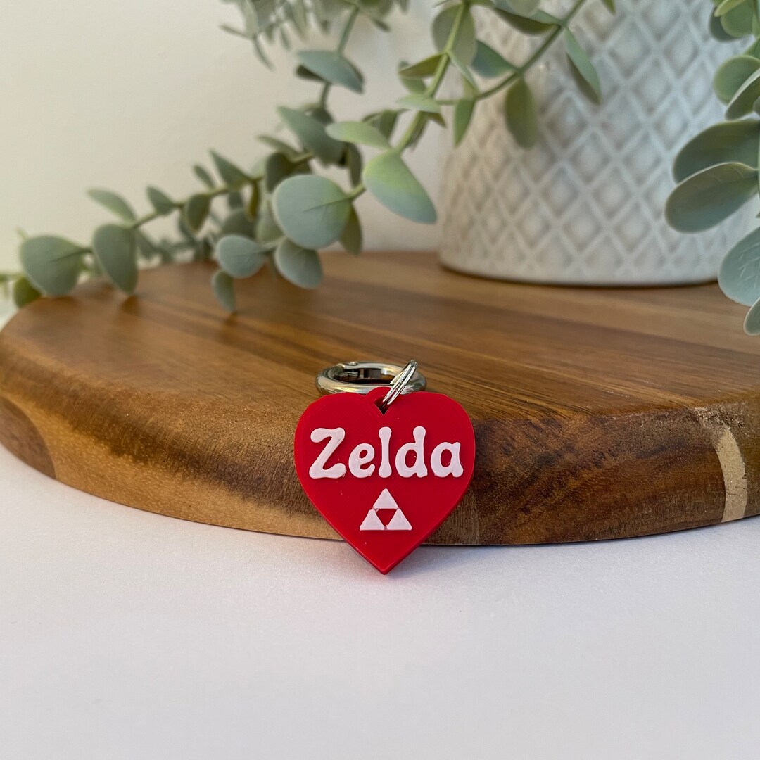 Love Heart Personalised 3D Printed Dog Tag Customisable - Etsy