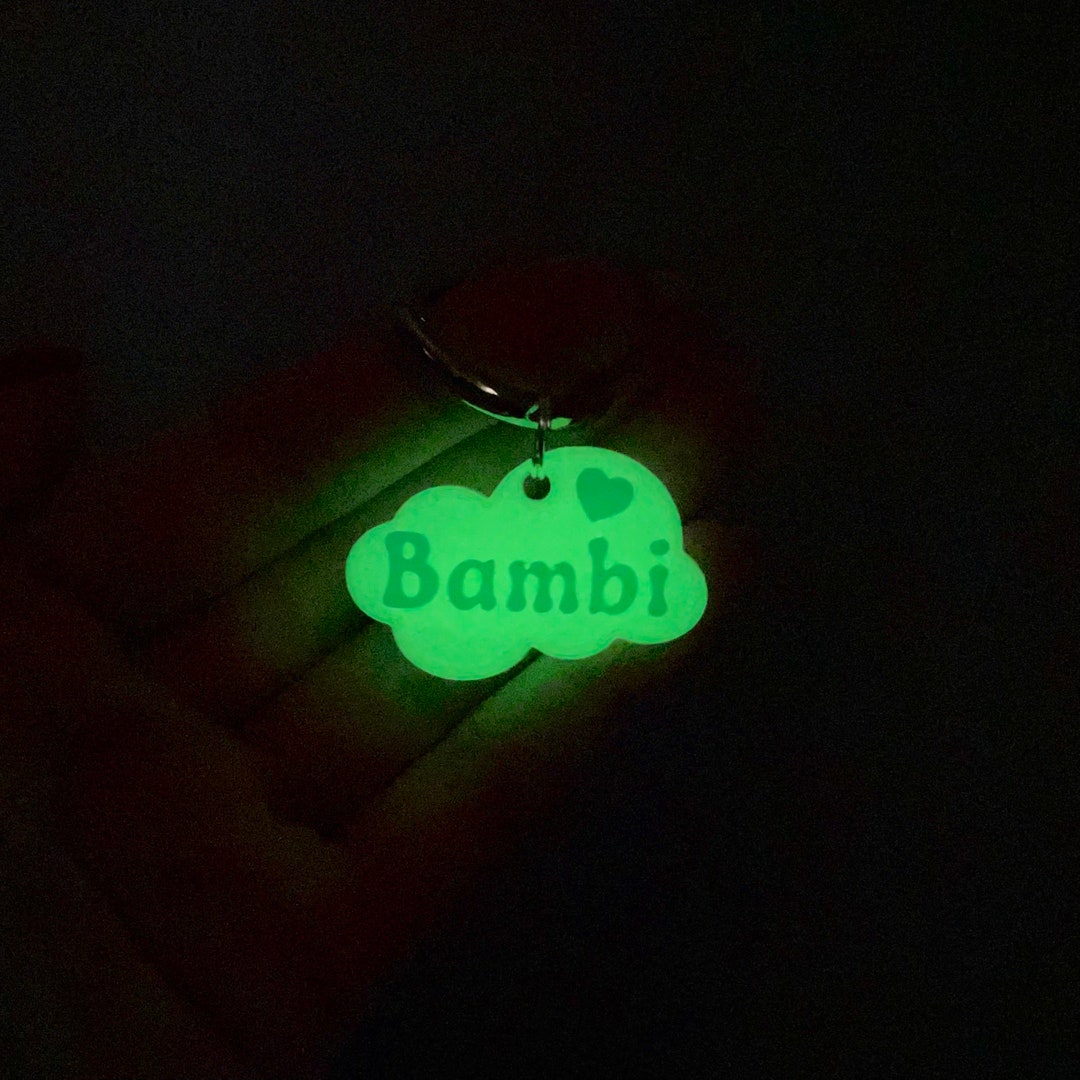 Glow in the Dark Personalised 3D Printed Dog Tag, Customisable ...