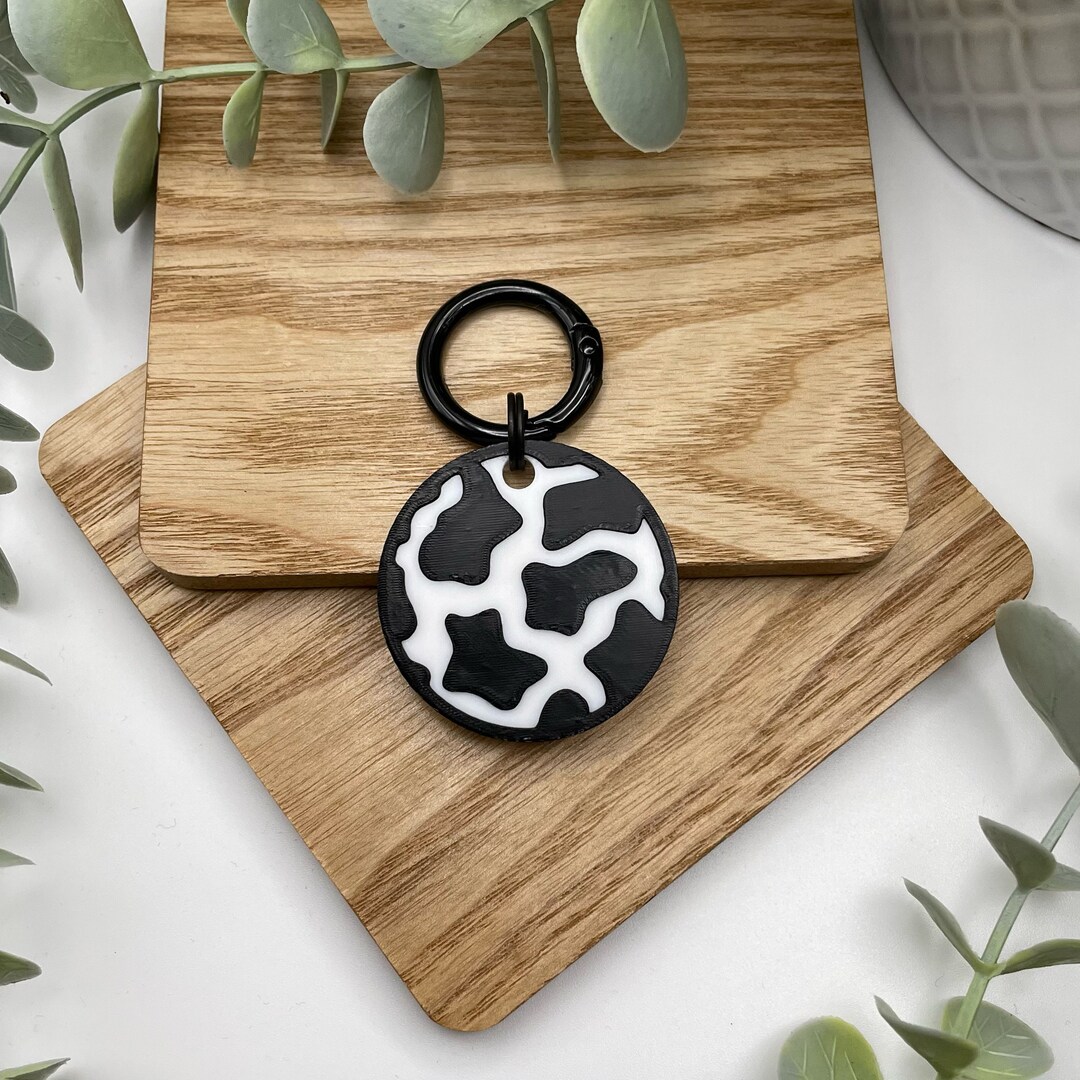 Cow Print Tag Lula Luxe Collab, Dog Tag, Custom, Sustainable ...