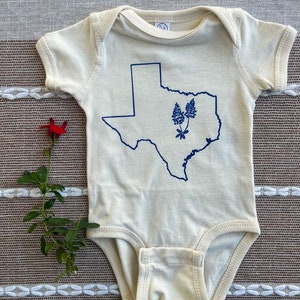 Texas Bluebonnet Baby Onesie, Floral, Wildflower, Screenprint, Handmade ...