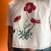 Poppy Flower Crop Top, Screen Printed, Hand Printed, Wildflowers - Etsy