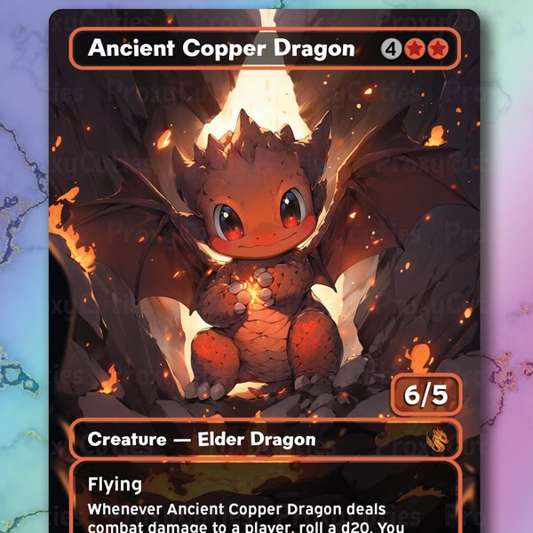 Mtg Ancient Copper Dragon Proxy - Etsy