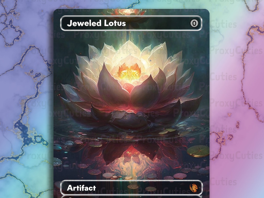 Jeweled Lotus Proxy Card Beautiful Edition V2 - Etsy