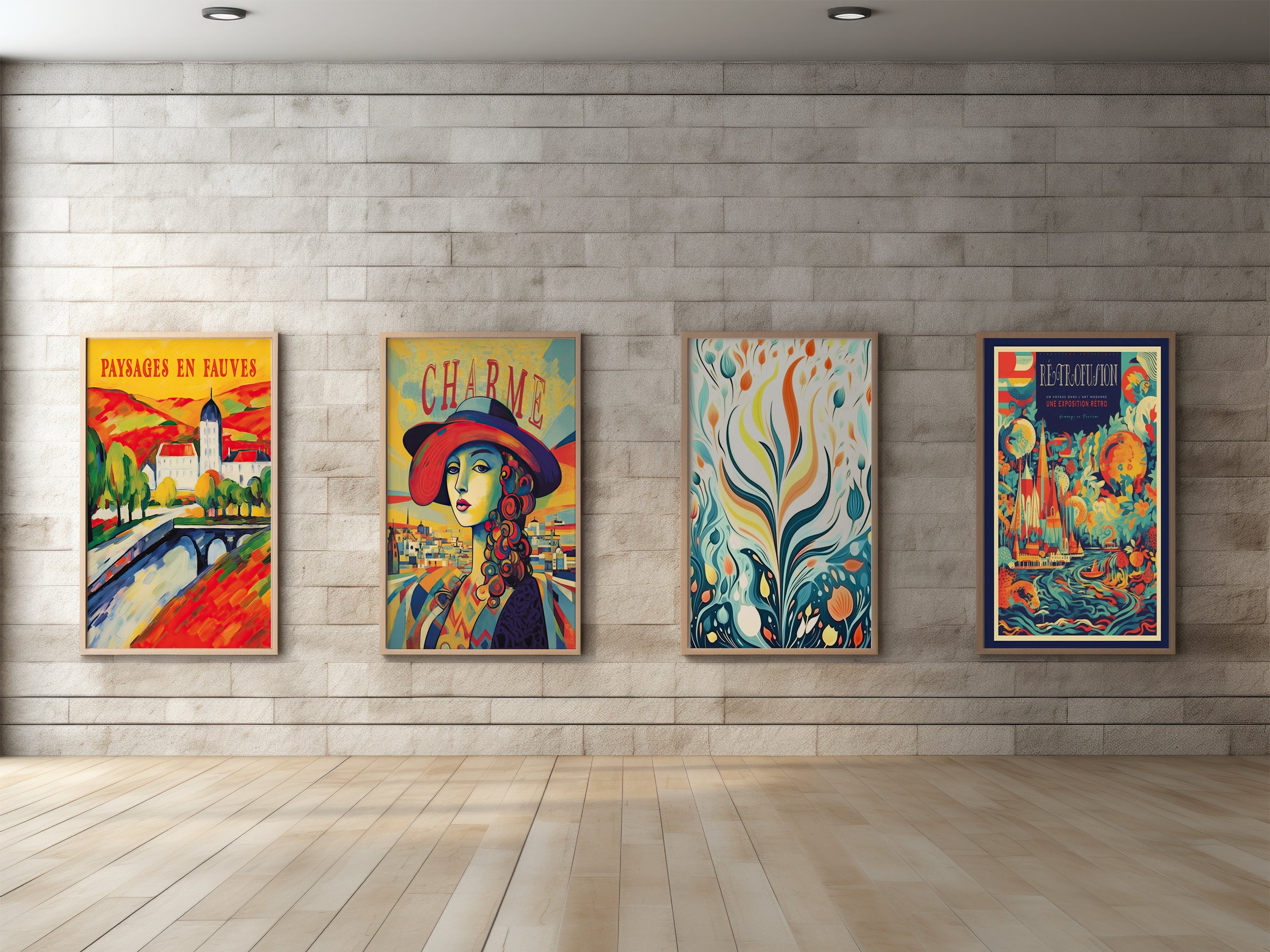 ECLECTIC Digital Prints Gallery Wall Travel Art: Retro-vintage ...