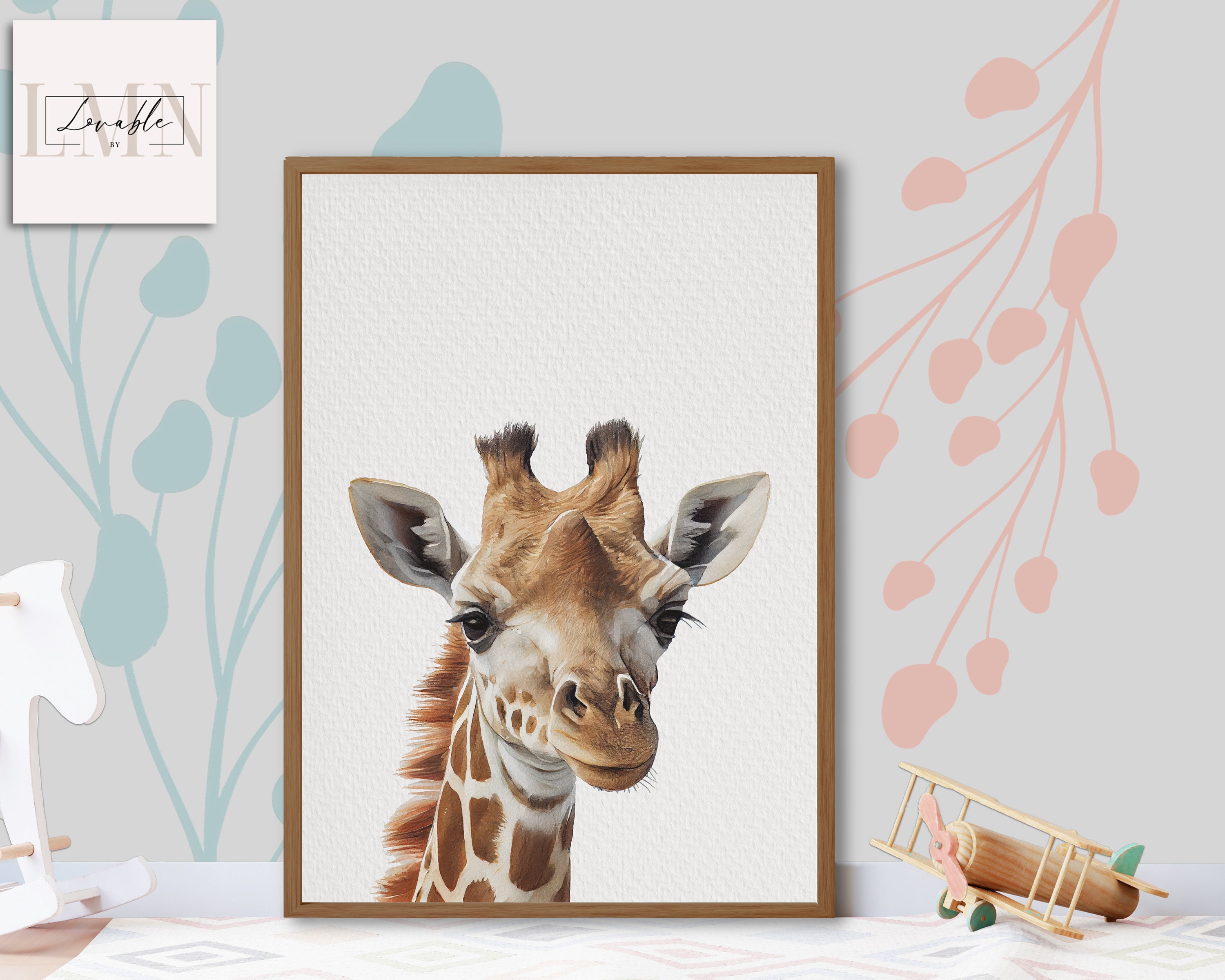 Baby Giraffe Print Background