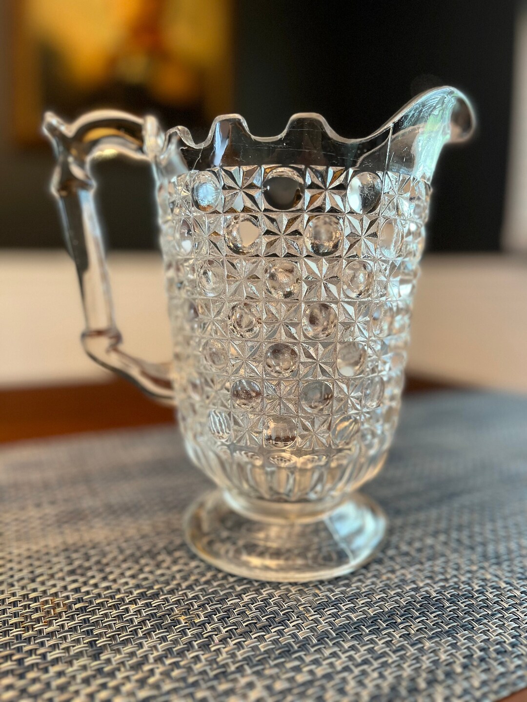 EAPG Currier & Ives Pattern Water Pitcher, Bellaire - Etsy