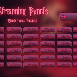 Royal Vampire Stream Overlay Bundle for Twitch | Cute Twitch Pack | OBS ...