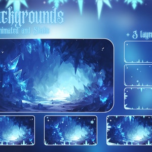 Ice Crystal Stream Overlay Package for Twitch | Cute Twitch Pack | OBS ...