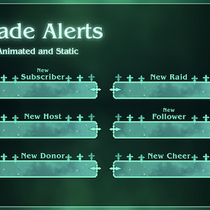 Emerald Jade Stream Overlay Bundle for Twitch | Cute Twitch Pack | OBS ...