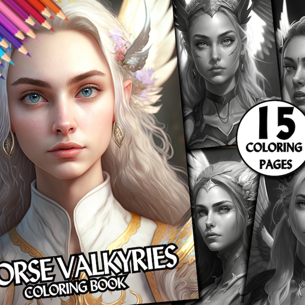 Valkyrie Coloring Book - Etsy
