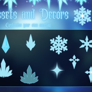 Ice Crystal Stream Overlay Package for Twitch | Cute Twitch Pack | OBS ...