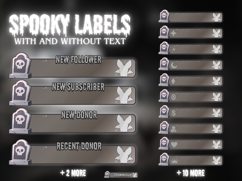 Spooky Night Stream Overlay Package for Twitch | Cute Twitch Pack | OBS ...