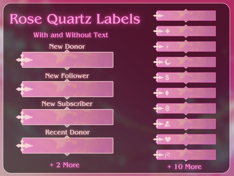Pink Rose Quartz Stream Overlay Bundle for Twitch | Cute Twitch Pack ...