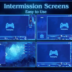 Azure Sapphire Stream Overlay Bundle for Twitch | Cute Twitch Pack ...