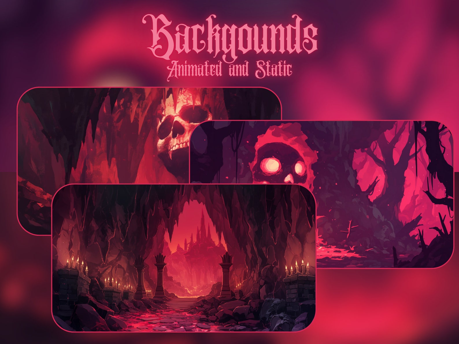 Royal Vampire Stream Overlay Bundle for Twitch | Cute Twitch Pack | OBS ...