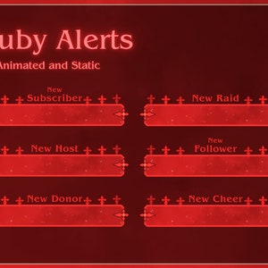 Radiant Ruby Stream Overlay Bundle for Twitch | Cute Twitch Pack | OBS ...