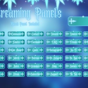 Ice Crystal Stream Overlay Package for Twitch | Cute Twitch Pack | OBS ...