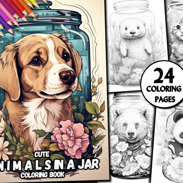 Jar Coloring Pages - Etsy UK