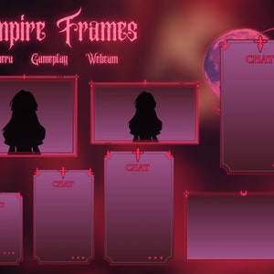 Royal Vampire Stream Overlay Bundle for Twitch | Cute Twitch Pack | OBS | Vtuber Pack | Cozy ...