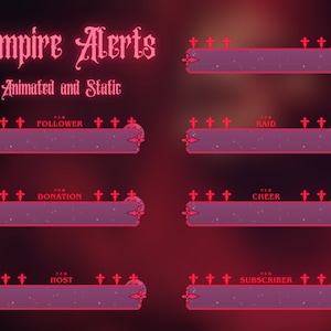 Royal Vampire Stream Overlay Bundle for Twitch | Cute Twitch Pack | OBS ...