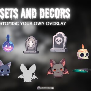Spooky Night Stream Overlay Package for Twitch | Cute Twitch Pack | OBS ...