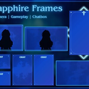 Azure Sapphire Stream Overlay Bundle for Twitch | Cute Twitch Pack ...