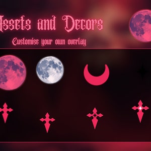 Royal Vampire Stream Overlay Bundle for Twitch | Cute Twitch Pack | OBS ...