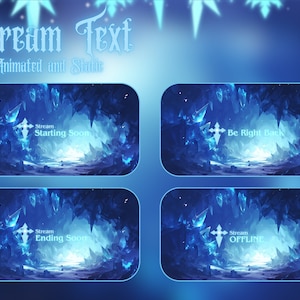 Ice Crystal Stream Overlay Package for Twitch | Cute Twitch Pack | OBS ...