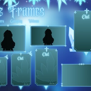Ice Crystal Stream Overlay Package for Twitch | Cute Twitch Pack | OBS ...