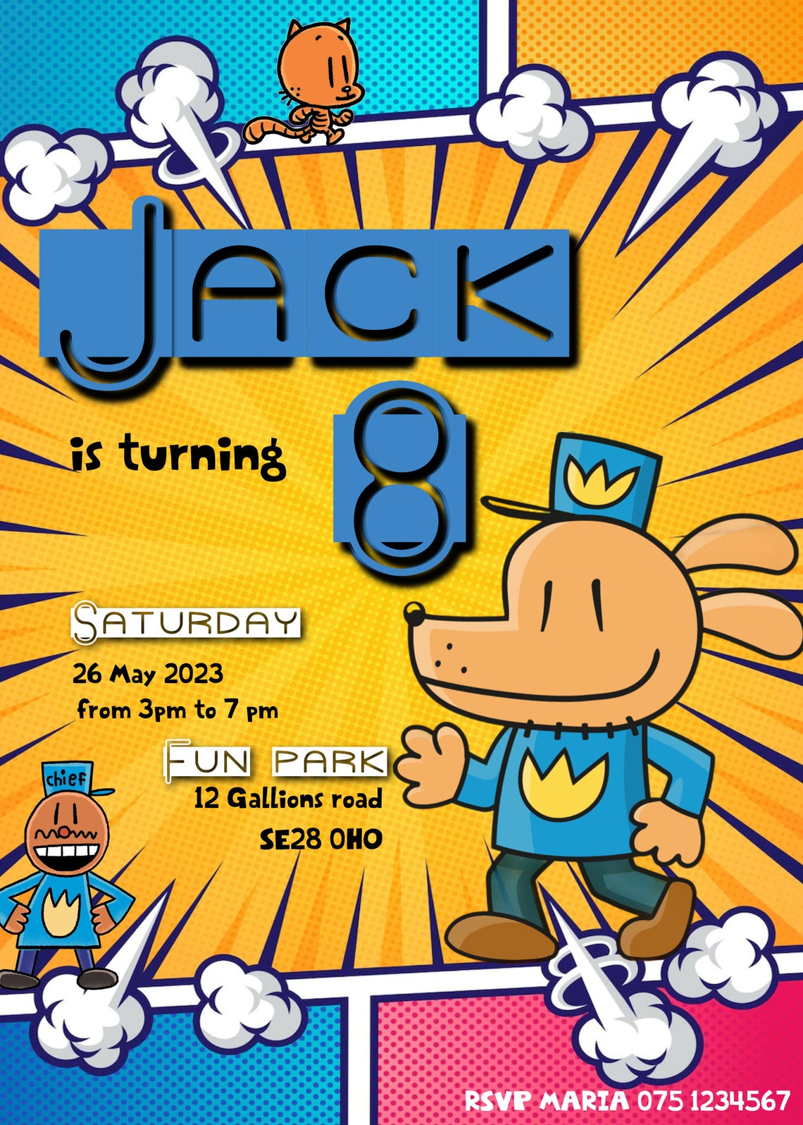 Dog Man Invitation - Etsy