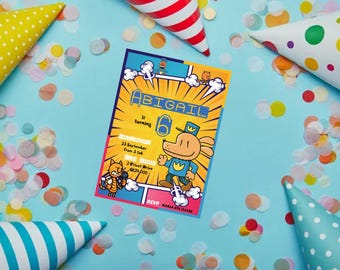 Dog Man Birthday Invitation Personalised - Etsy