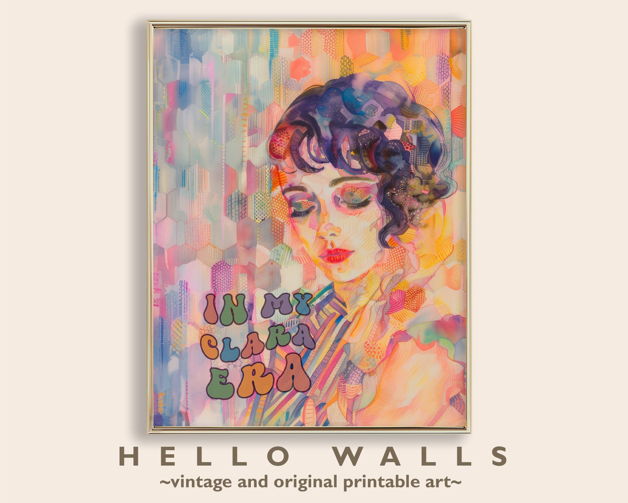 Clara Bow Wall Art Print 1920s Art Deco Wall Art Roaring 1920s Wall ...