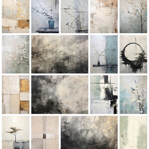 Japandi Wall Art SET of 30 Wabi Sabi Wall Art Prints Abstract Wall Art ...