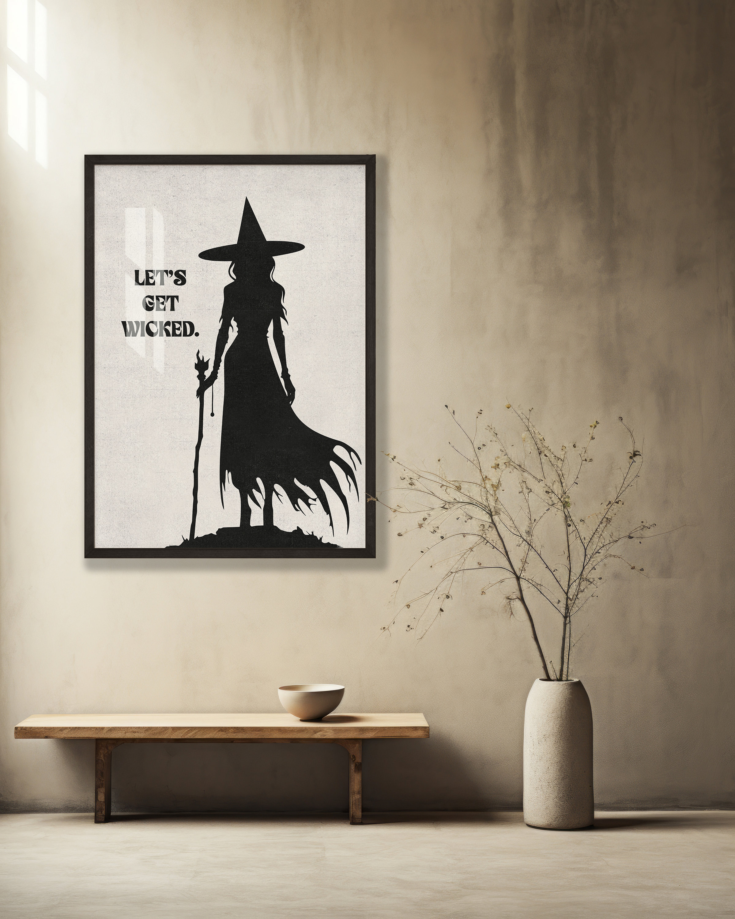 Halloween Wall Art Witch Wall Art Whimsigoth Art Playful Halloween ...
