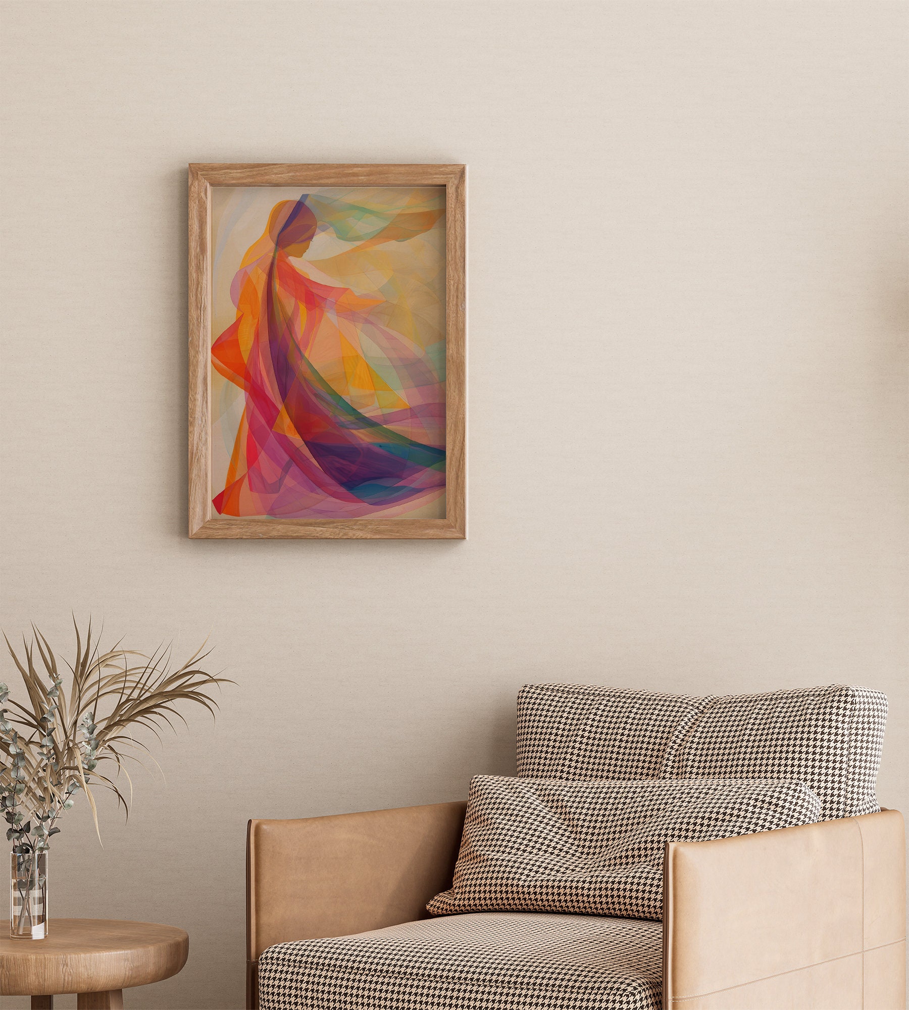 Colorful Abstract Art Print Maximalist Art Trendy Wall Art Print Woman ...
