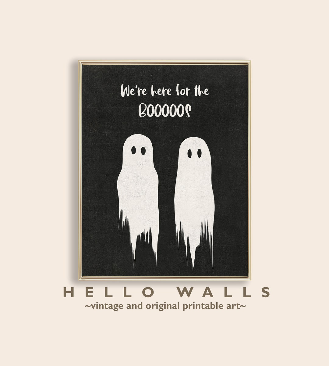 Halloween Wall Art Cute Ghost Decor Whimsigoth Wall Art Halloween