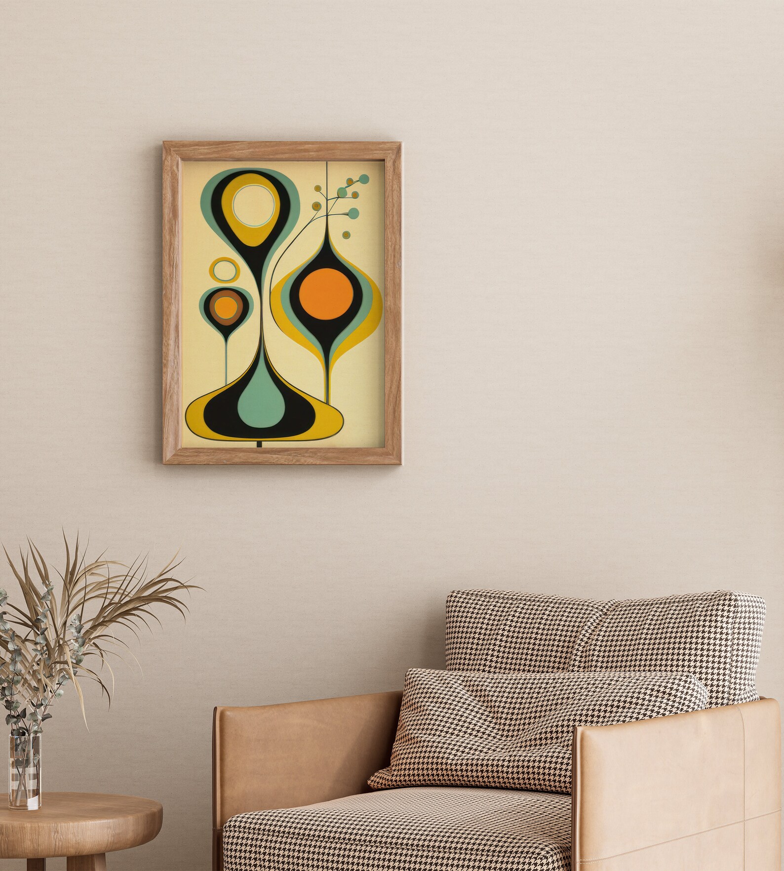 Mid Century Wall Art Abstract Print Geometric Art Original Midmod Wall ...