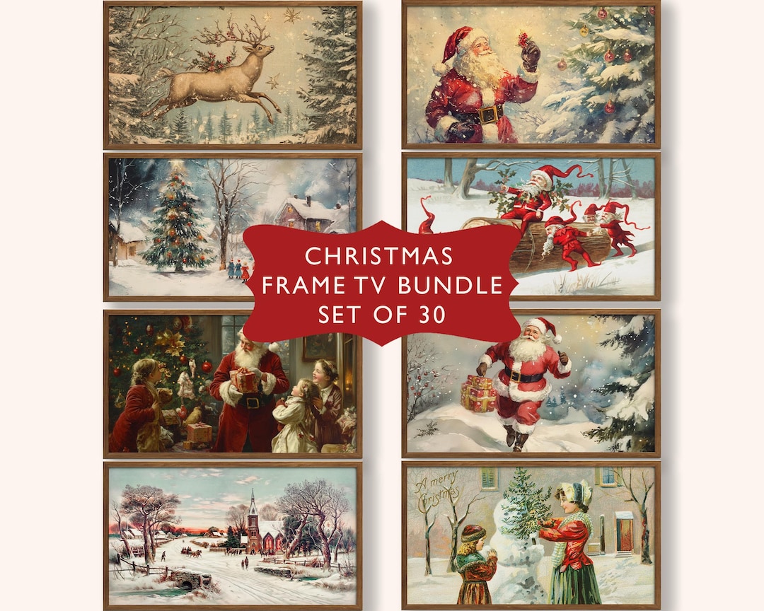 Christmas Frame TV Art Bundle | Set of 30 Samsung Frame TV Holiday ...