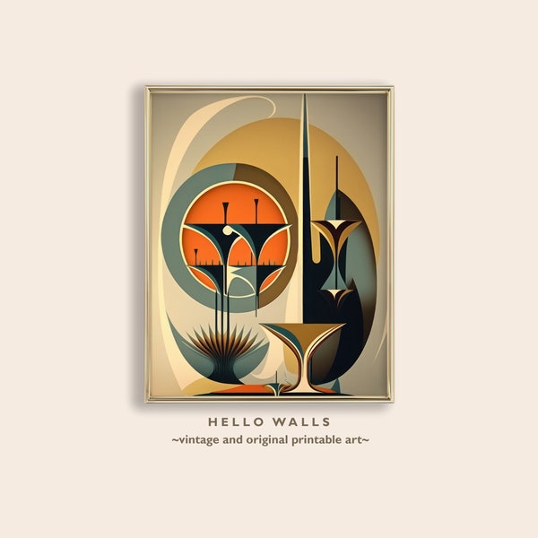 Art Deco Wall Art 1920s Art Nouveau Wall Art Print 1920s Art Living ...