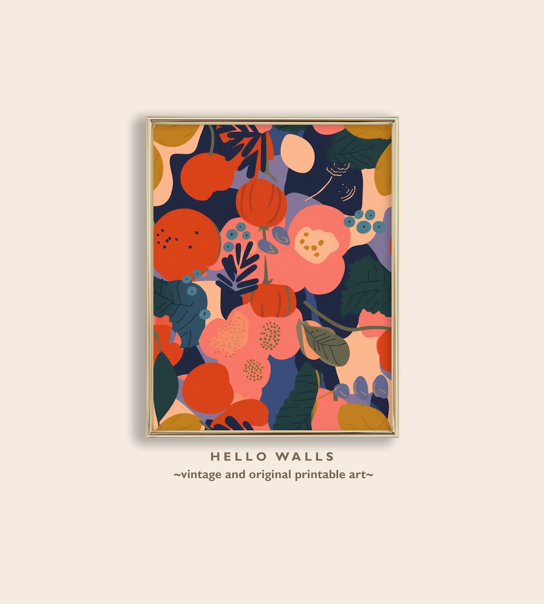 PRINTABLE Colorful Floral Wall Art Original Colorful Flowers Print ...