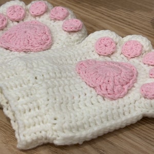 PDF Crochet Cat Paw Fingerless Gloves, Beginner-friendly Crochet ...