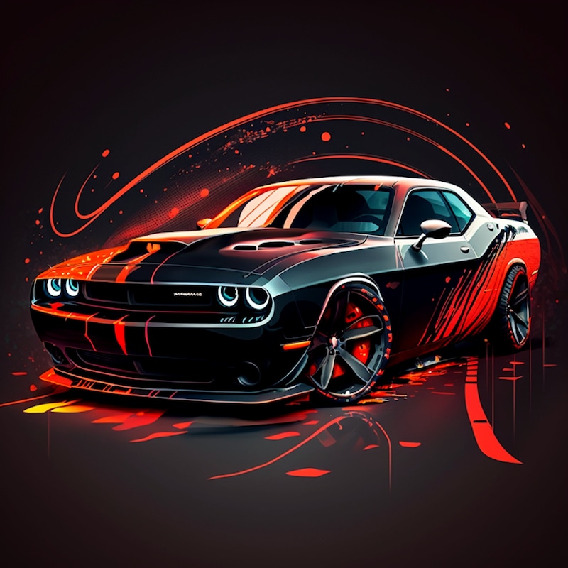 Dodge Challenger Svg - Etsy