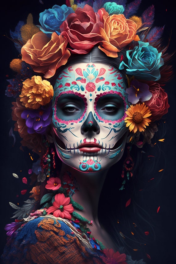 Dia Da Arte Morta Dia De Los Muertos Libro Da Colorare Per Bambini