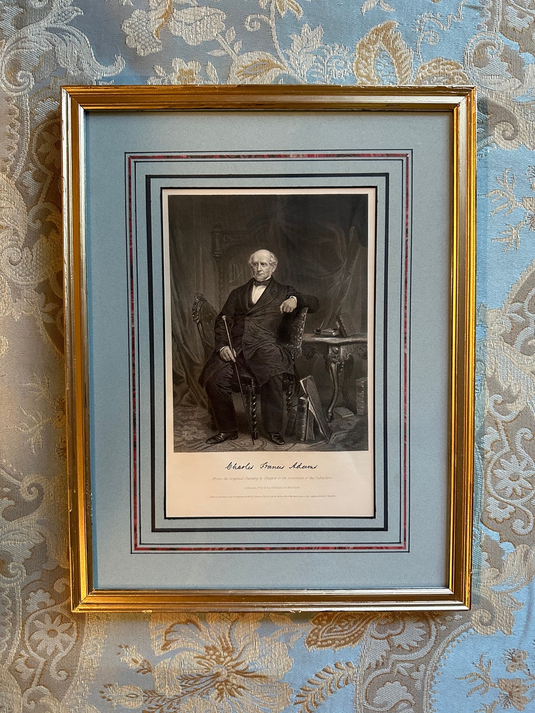 Engraving Charles Frances Adams - Etsy