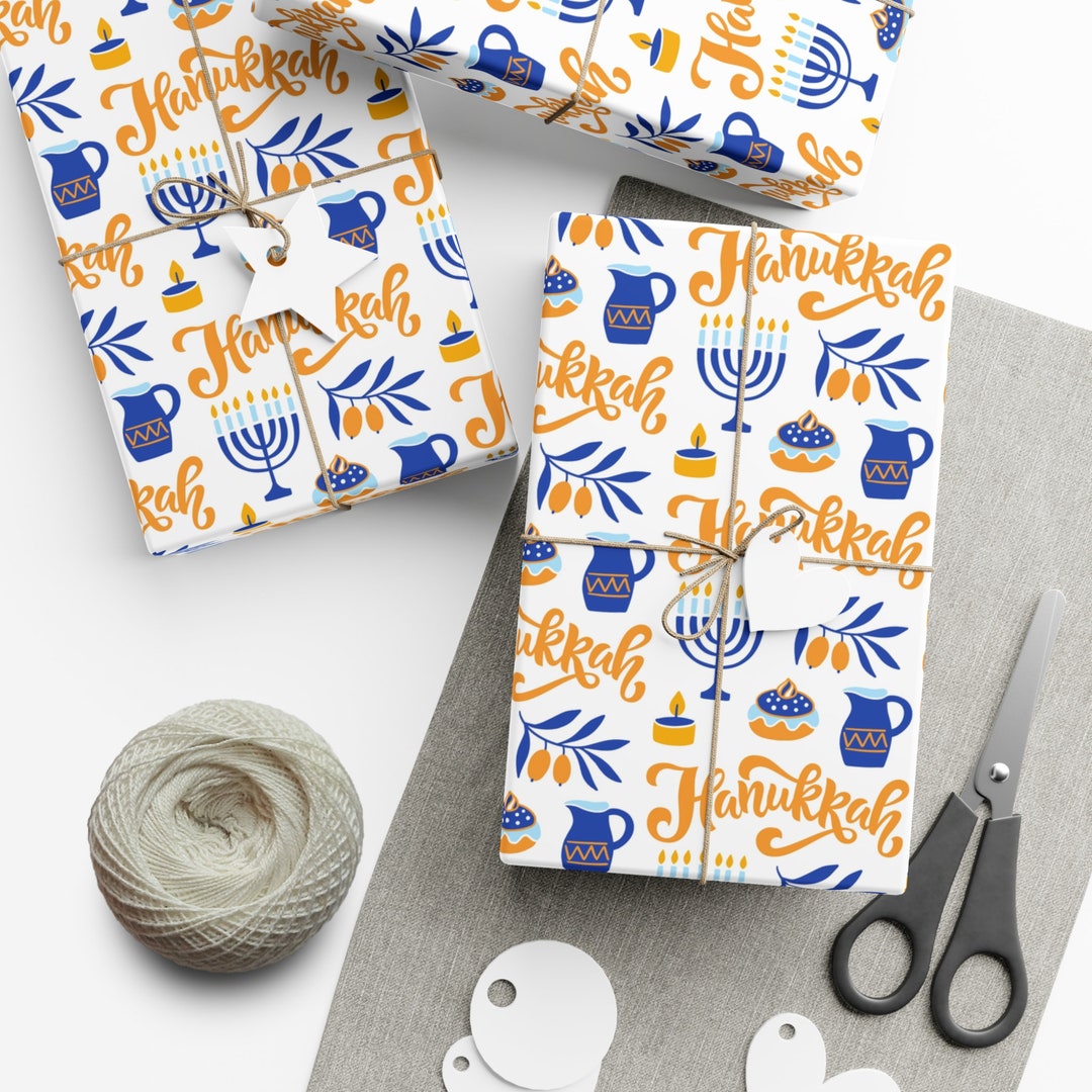 Hanukkah Gift Wrap Chanukah Holiday Gift Wrap Hanukkah - Etsy