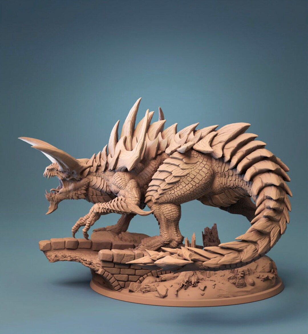 Legendary Tarrasque Monster Dungeons and Dragons Miniature From Lord of ...