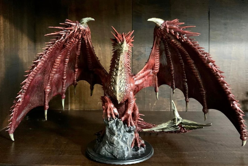Elder Red Dragon Miniature Ancient Red Dragon Dnd and Pathfinder or RPG ...