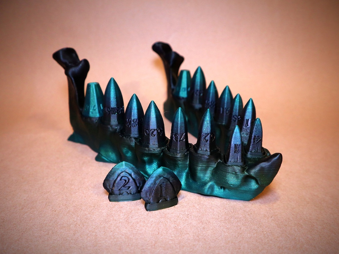 Dragon Teeth Dice Set, Dragon Jaw Bone, Dnd Fantasy Tabletop Role Play ...