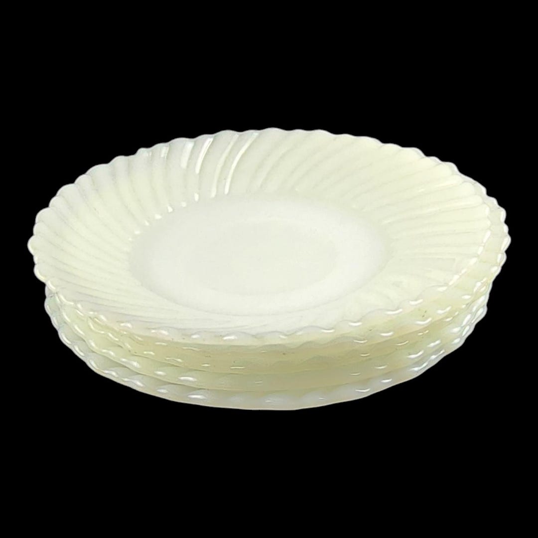 Vintage Termocrisa Milk Glass Saucers 5.5 Solid White Mexico Set of 5 ...